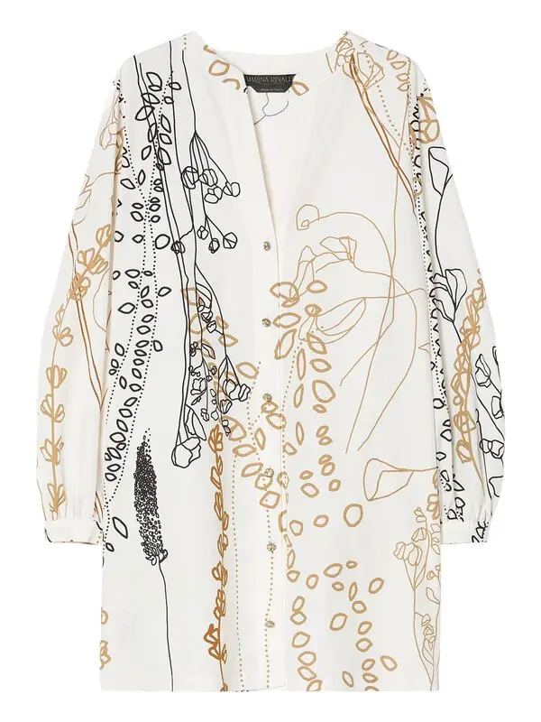 Marina Rinaldi Cotton Poplin Tunic - White