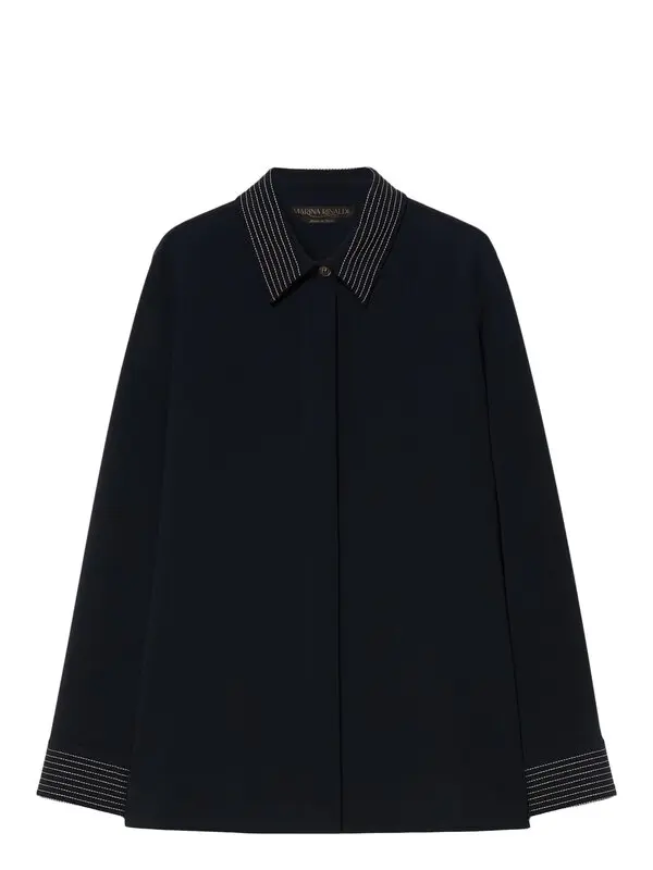 Marina Rinaldi Embroidered Shirt - Blue
