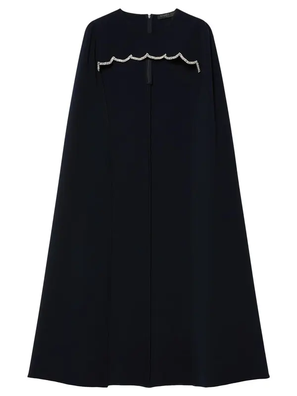 Marina Rinaldi Cape-detail Midi Dress - Blue