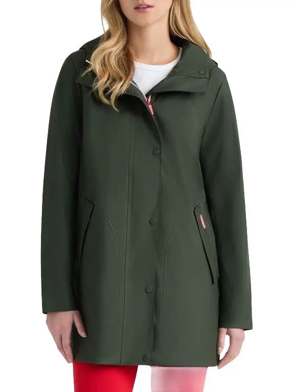 Hunter Acacia Rubberized Rain Jacket - Hunter Green