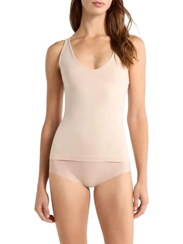 Nordstrom Seamless Layering Tank - Beige Smoke