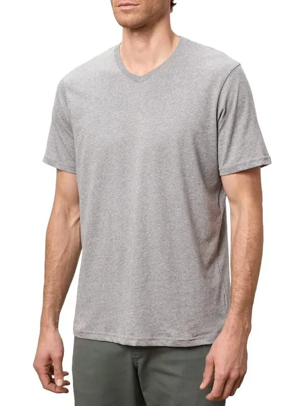 PACT Organic Cotton Softspun Essential V-neck Tee - Heather Grey