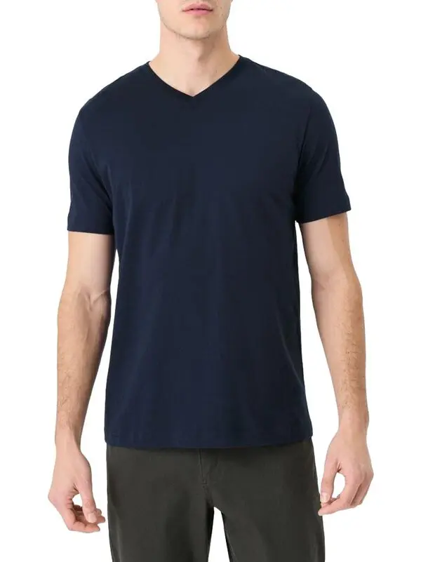 PACT Organic Cotton Softspun Essential V-neck Tee - Navy