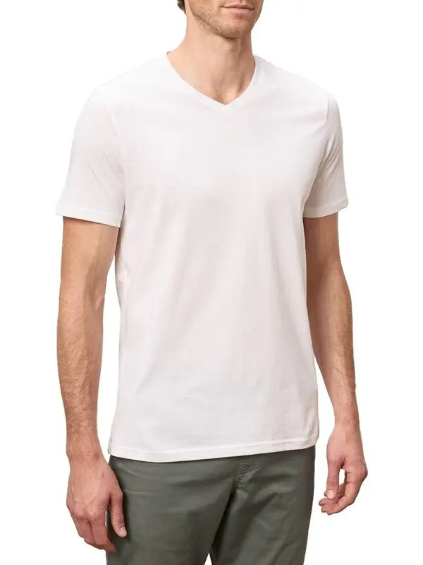 PACT Organic Cotton Softspun Essential V-neck Tee - White