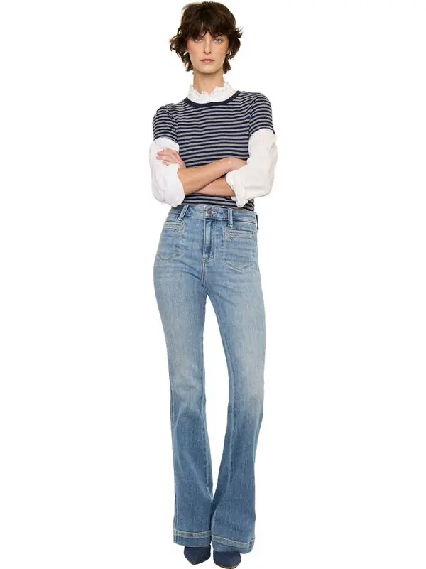 KANCAN Rachel High-rise Flare Jeans - Medium Wash
