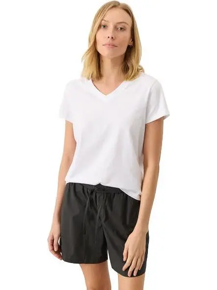 PACT Organic Cotton Softspun Essential V-neck Tee - White