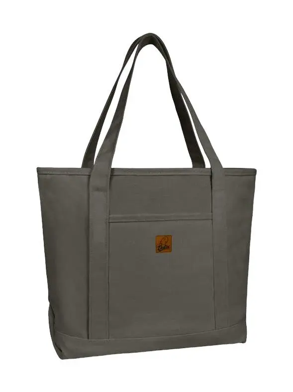 DALIX 20" Canvas Tote Bag - Asphalt Gray
