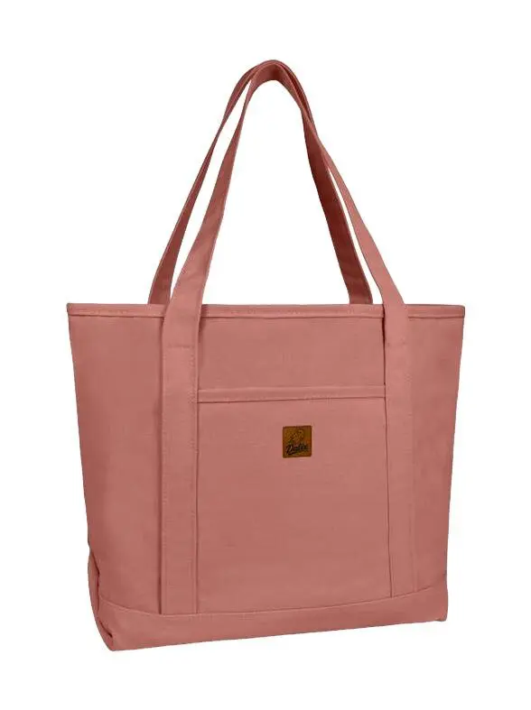 DALIX 20" Canvas Tote Bag - Dusty Rose