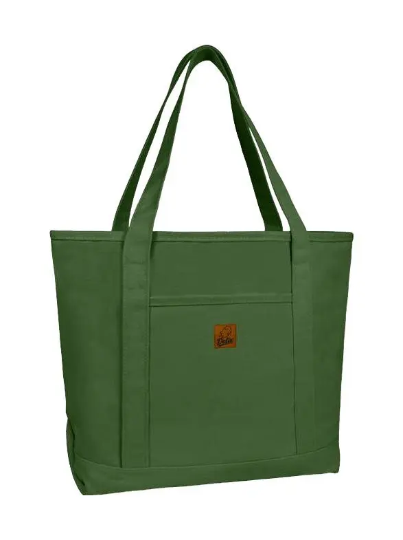 DALIX 20" Canvas Tote Bag - Olive