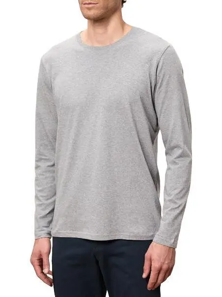 PACT Organic Cotton Softspun Essential Crewneck Long Sleeve Tee - Heather Grey