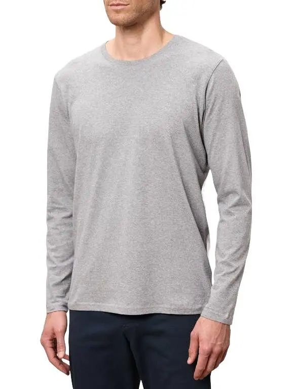 PACT Organic Cotton Softspun Essential Crewneck Long Sleeve Tee - Heather Grey