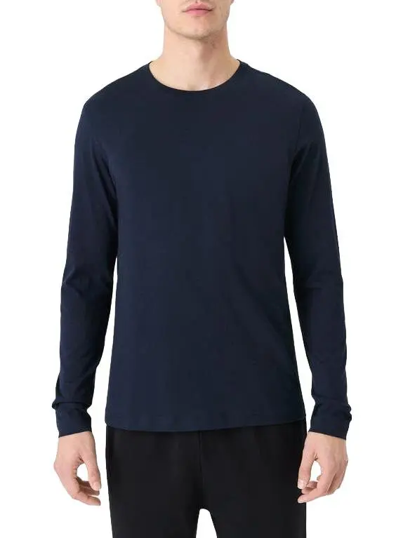 PACT Organic Cotton Softspun Essential Crewneck Long Sleeve Tee - Navy