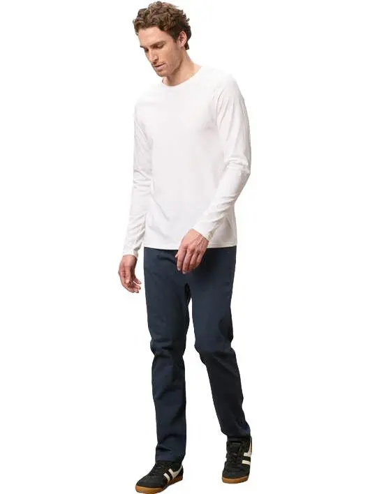 PACT Organic Cotton Softspun Essential Crewneck Long Sleeve Tee - White
