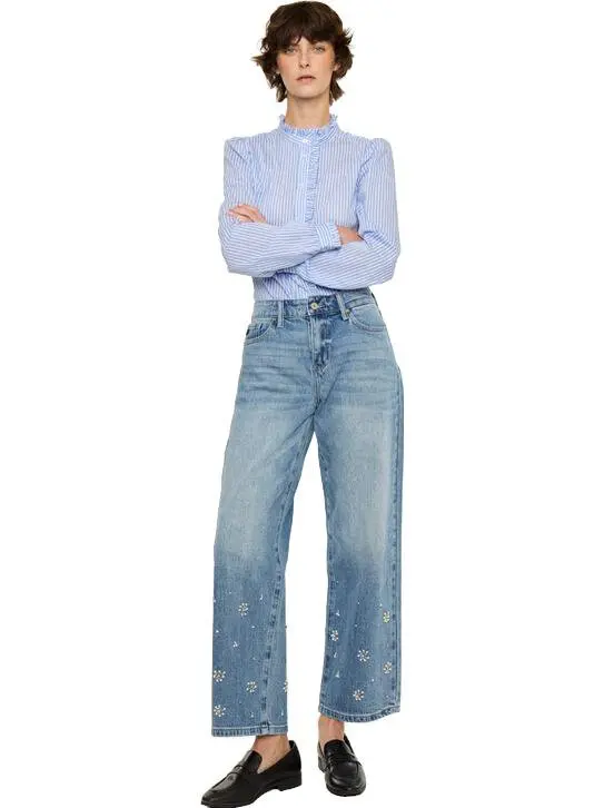 KANCAN Louise Low Slung Baggy Jeans - Medium Wash