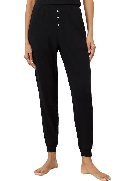 PACT Dream Rib Jogger In Organic Cotton - Black