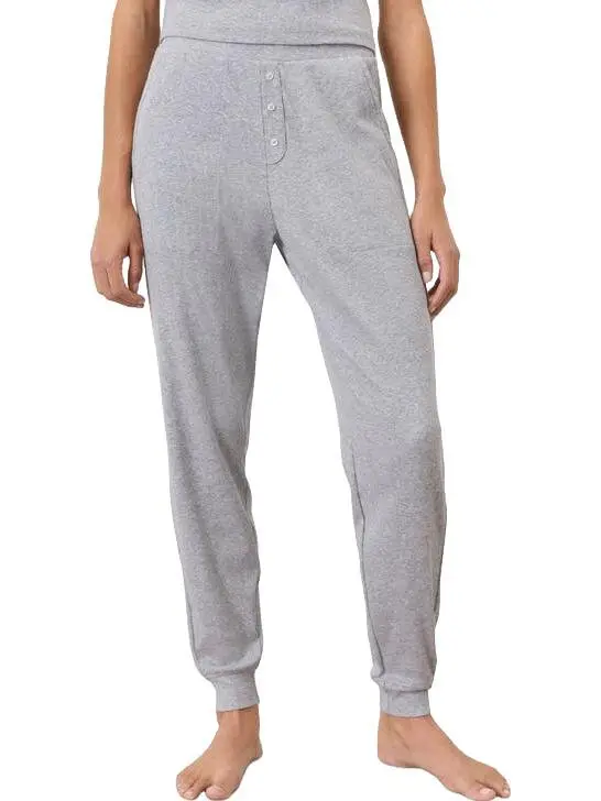 PACT Dream Rib Jogger In Organic Cotton - Heather Grey