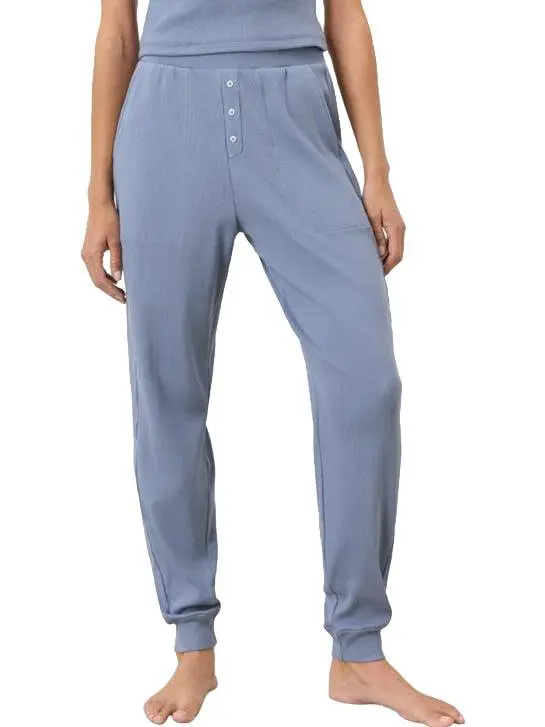 PACT Dream Rib Jogger In Organic Cotton - Iris Blue