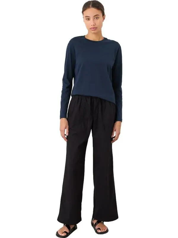 PACT Organic Cotton Softspun Essential Crewneck Long Sleeve Tee - Navy