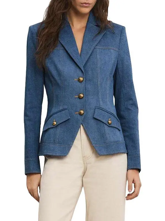 Veronica Beard Randy Denim Dickey Jacket - Cosmo
