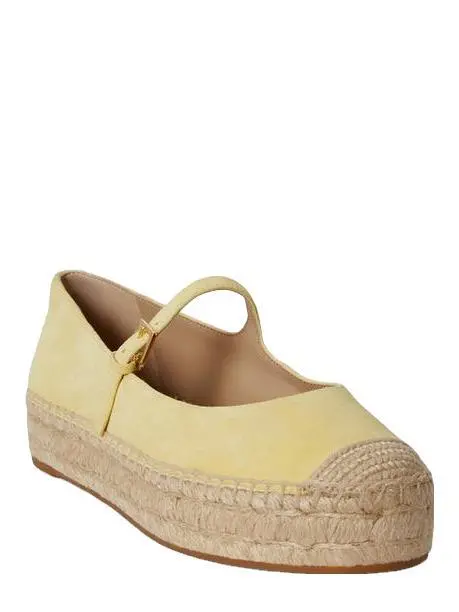 Ralph Lauren Luize Mary Jane Platform Espadrille - Lemon Sorbet