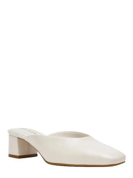 Anne Klein Block Heel Mule - Bone Crinkle
