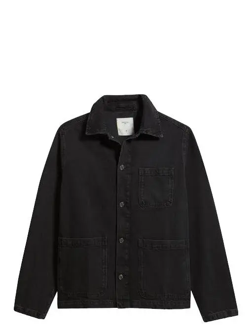 PERCIVAL Gove Cotton Denim Chore Coat - Black