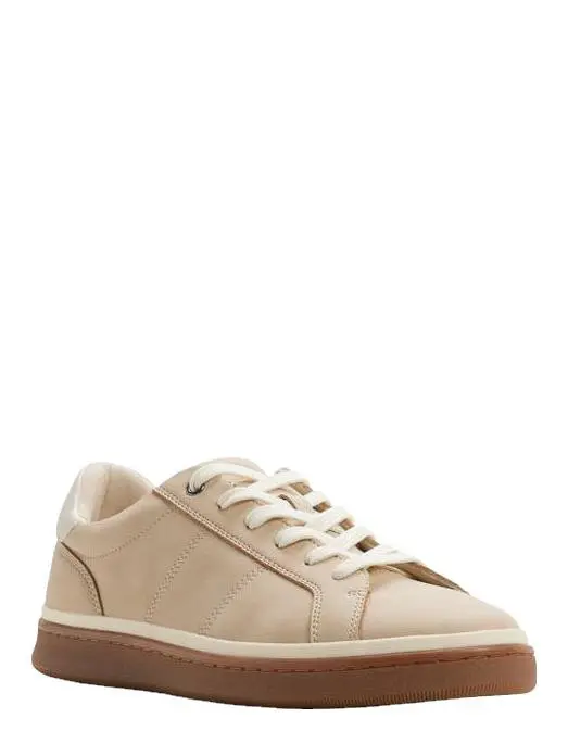 Aldo Pebbled Leather Sneakers - Beige