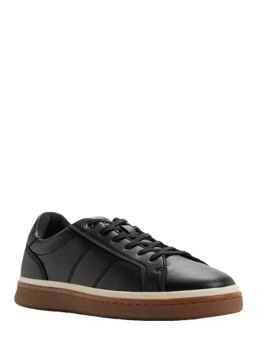 Aldo Pebbled Leather Sneakers - Black