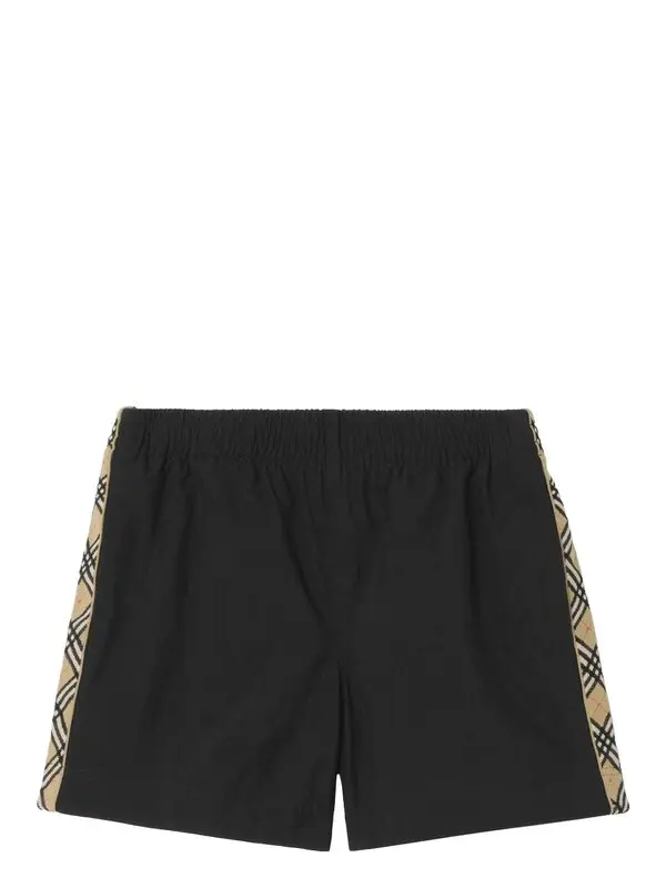 Burberry Check Trim Swim Shorts - Black