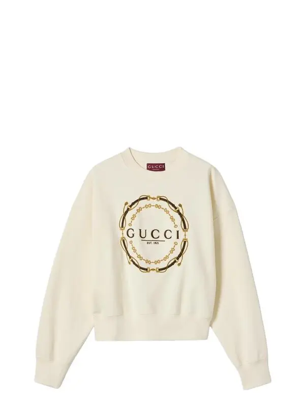 Gucci Cotton Jersey Sweatshirt With Print - White