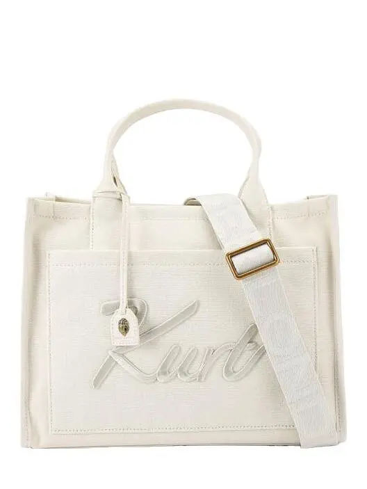 Kurt Geiger Cotton Canvas Tote - White