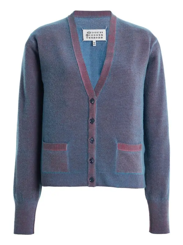 MAISON MARGIELA Wool Cardigan - Blue