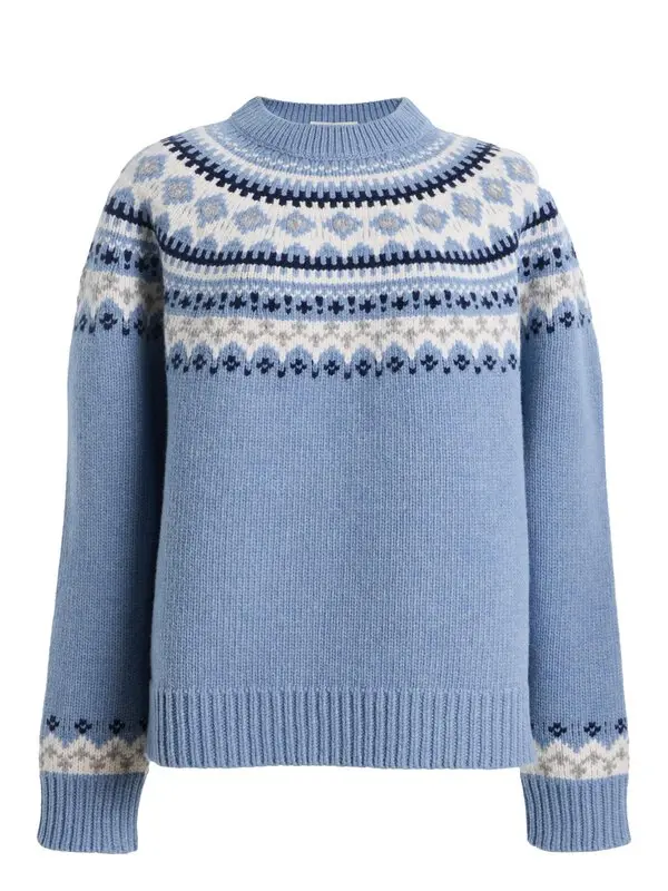 Miu Miu Fairisle Wool Sweater - Blue