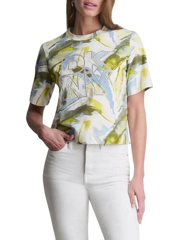 Dkny Studded Logo T-shirt - March Watercolor