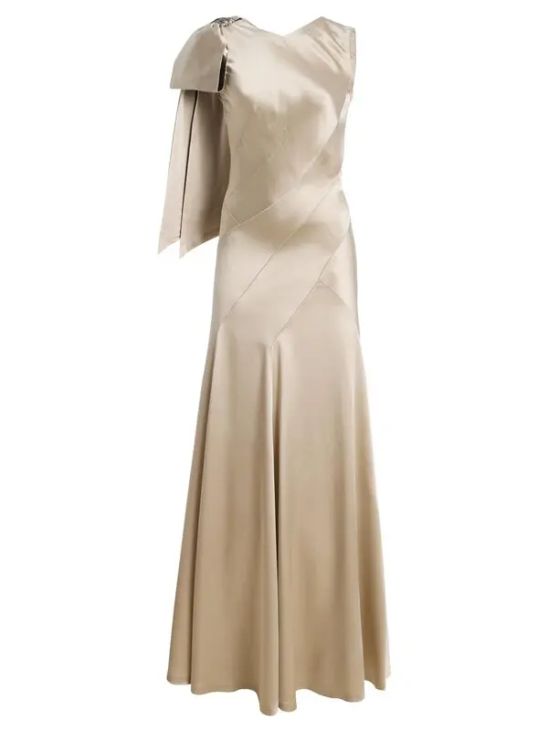MAISON MARGIELA Satin Maxi Dress - Gold