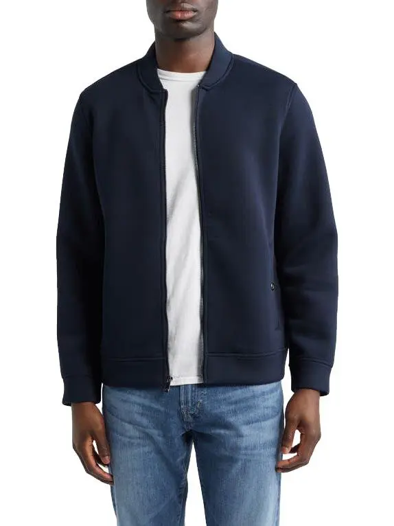Johnston & Murphy Knit Bomber Jacket - Navy