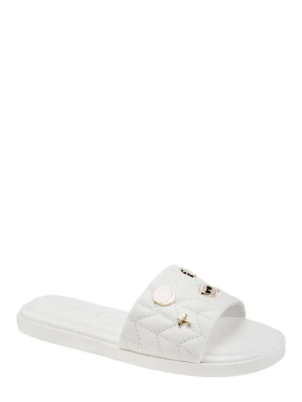 Karl Lagerfeld Paris Carenza Slide Sandal - Bright White