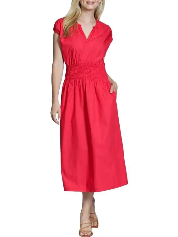 APNY A-line Midi Dress - Red