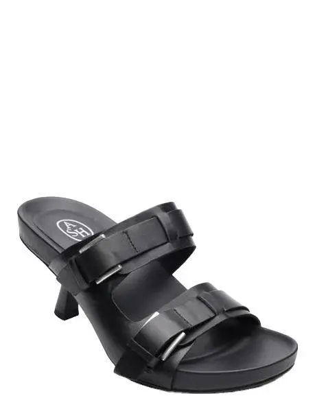 Ash Jakarta Calf Hair Slide Sandal - Black