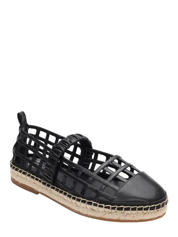 Ash Elly Espadrille Flat - Black