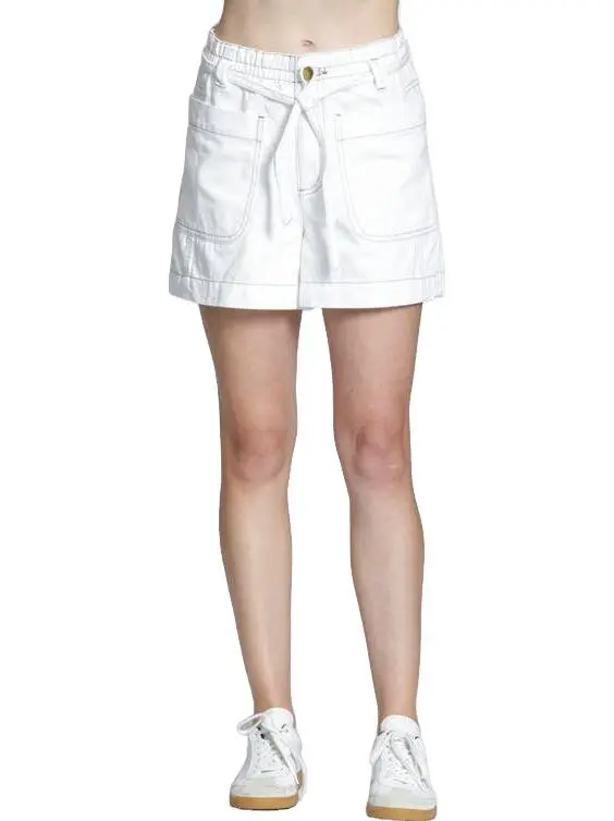 APNY Coastal Tie Waist Shorts - White