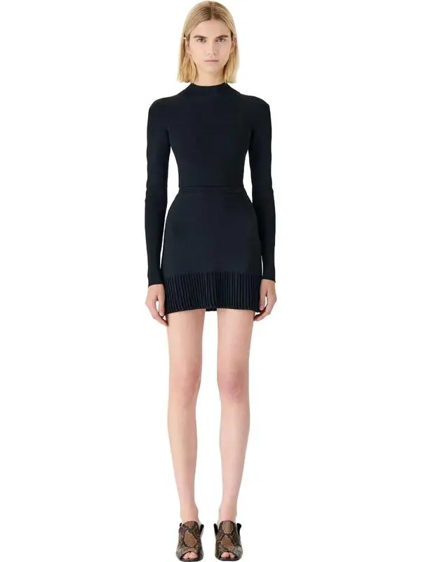 IRO PARIS Fannya Knit Ribbed Mini Skirt - Black