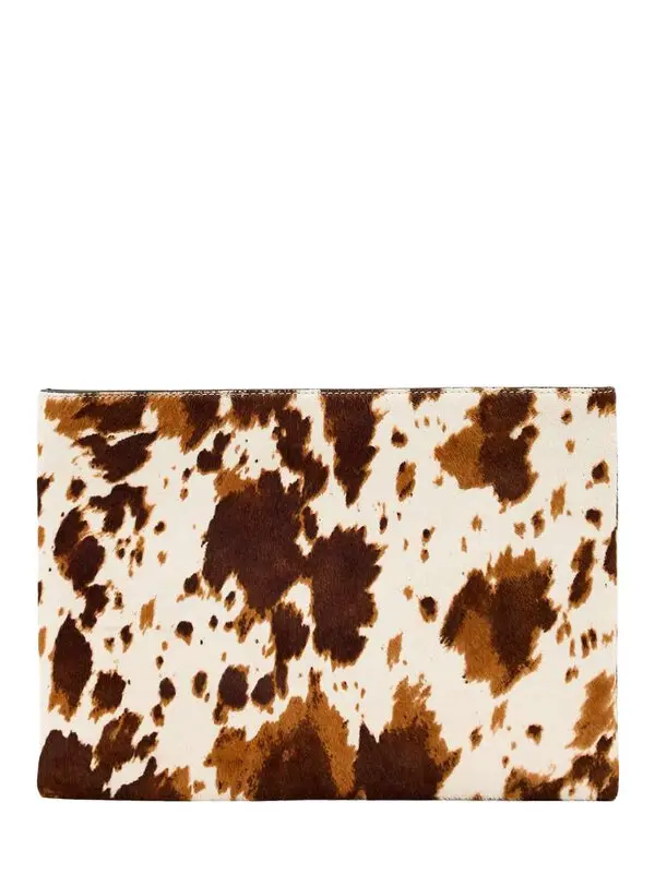 ALLSAINTS Bettina Calf Hair Clutch - Cow Print