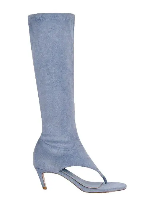 AZALEA WANG Cecile Stiletto Sandal Boot - Light Blue