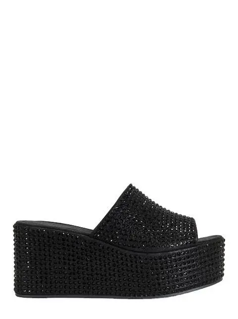 AZALEA WANG Arachna Wedge Sandal - Black