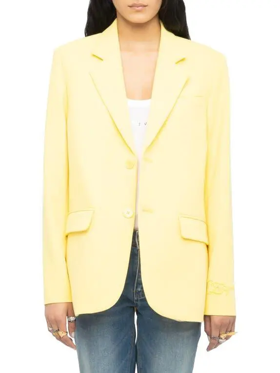 Zadig&Voltaire Notch Lapel Tailored Jacket - Banana
