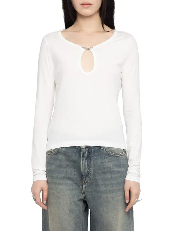 Zadig&Voltaire Tina Keyhole Long Sleeve Tee - Judo