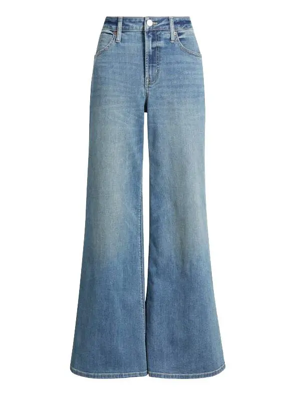 CITY BLUES Bond Wide Leg Jeans - Antique Indigo Whisker Wash