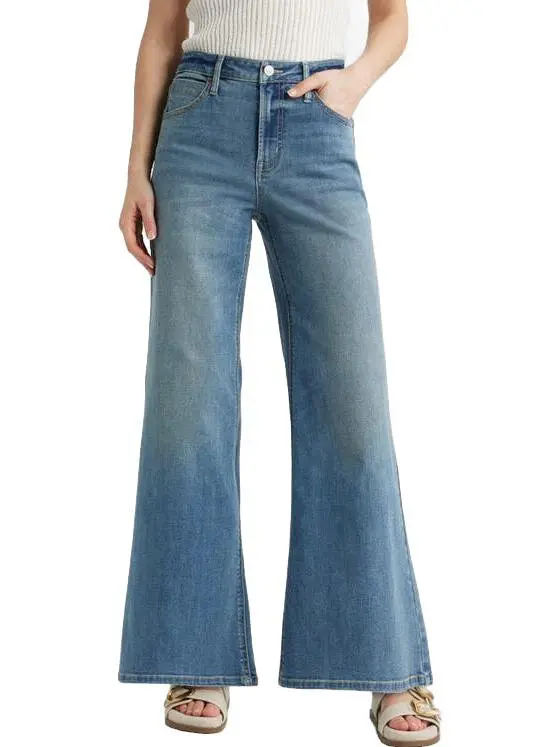 CITY BLUES Bond Wide Leg Jeans - Antique Indigo Whisker Wash