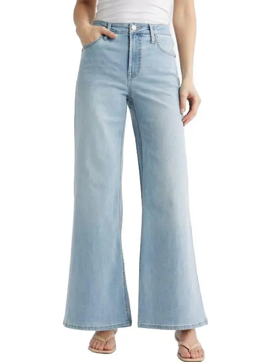 CITY BLUES Bond Wide Leg Jeans - Light Aged Wash